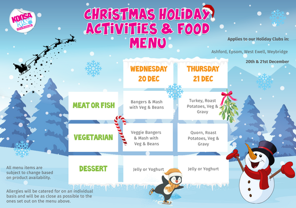 KOOSA Kids Holiday Activities and Food Sessions in Surrey